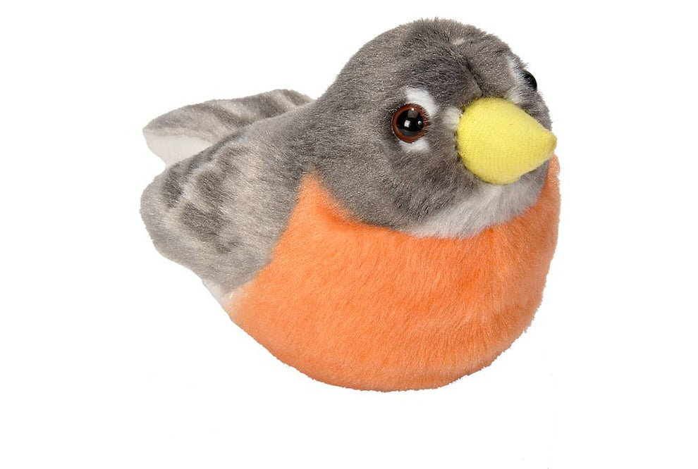 Audubon II American Robin Stuffed Animal W Sound 5.5" – Birds Connect ...