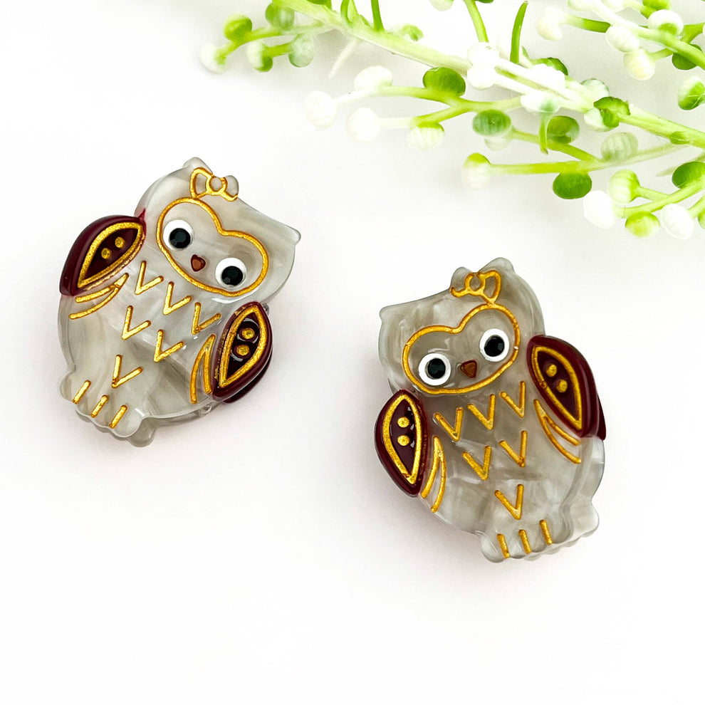 Cute Mini Owl Hair Claw Acetate Animal Hair Clip – Birds Connect Seattle