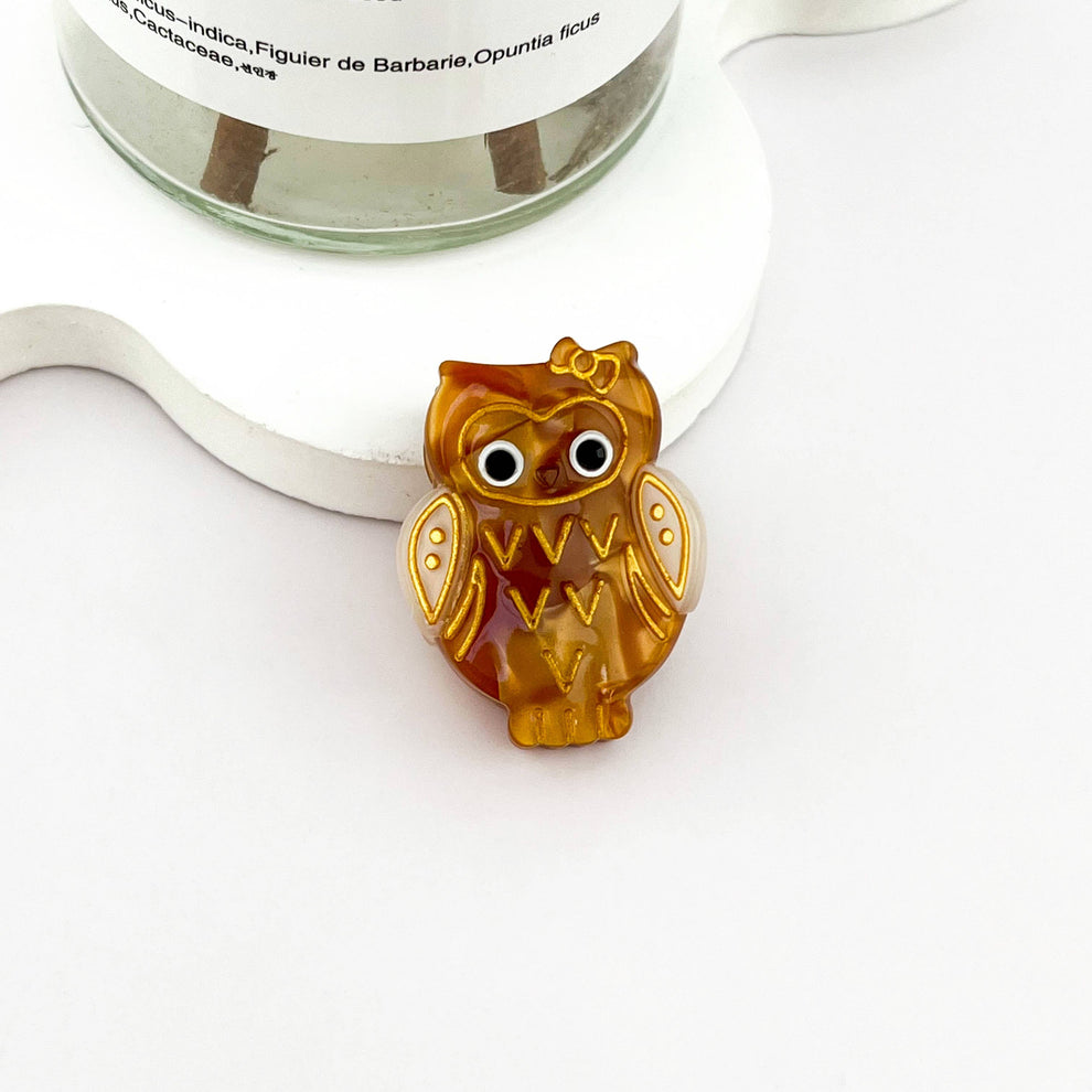 Cute Mini Owl Hair Claw Acetate Animal Hair Clip – Birds Connect Seattle